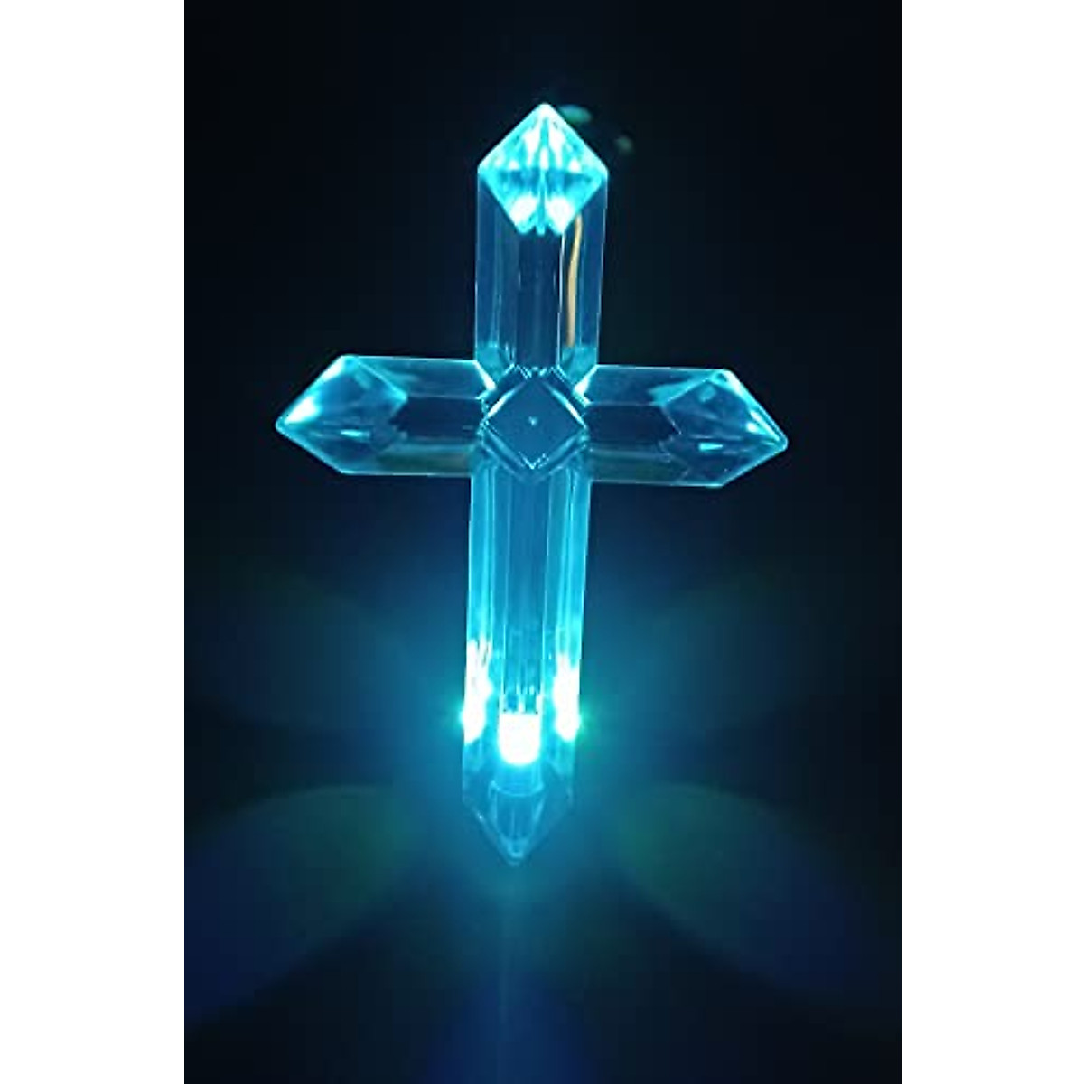 Starry Illuminate 1 PCS Solar Color Changing Big Cross Style Garden Stake Light