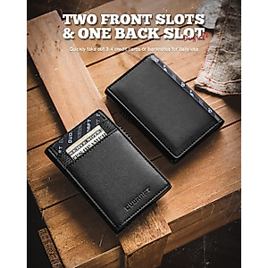 DUGRAFT Pop Up Wallet with ID Window, Minimalist Front Pocket Credit Card Holder for Men, Slim RFID Blocking Bifold Metal Card Case for 10 Cards, Cash