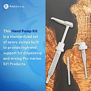 ProMarine Supplies 521 Epoxy Pumps Set | Compatible with 521 Marine Grade Epoxy Kit | With Large and Small Dispenser for Quart and Gallon | Pre-Calibrated and Easy to Use for Graduated Mixing Cups