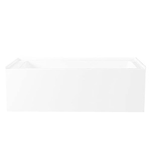 Kingston Brass VTAP663222R Aqua Eden Alcove Tub, 66" (L) x 32" (W) x 20-1/2" (D), White