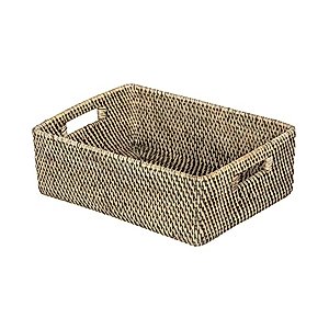 Kouboo 1060122 Laguna Rattan Shelf & Organizing Basket, Gray-Brown