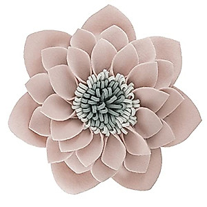 KINGROSE 3D Flower Throw Pillow Decorative Accent Pillow Round Cushion for Spring Summer Sofa Bedroom Home Decor 14 Inches Pink