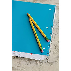 TICONDEROGA My First Pencils, Wood-Cased #2 HB Soft, Pre-Sharpened with Eraser, Includes Bonus Sharpener, Yellow, 5 Piece (Pack of 1)(33309)