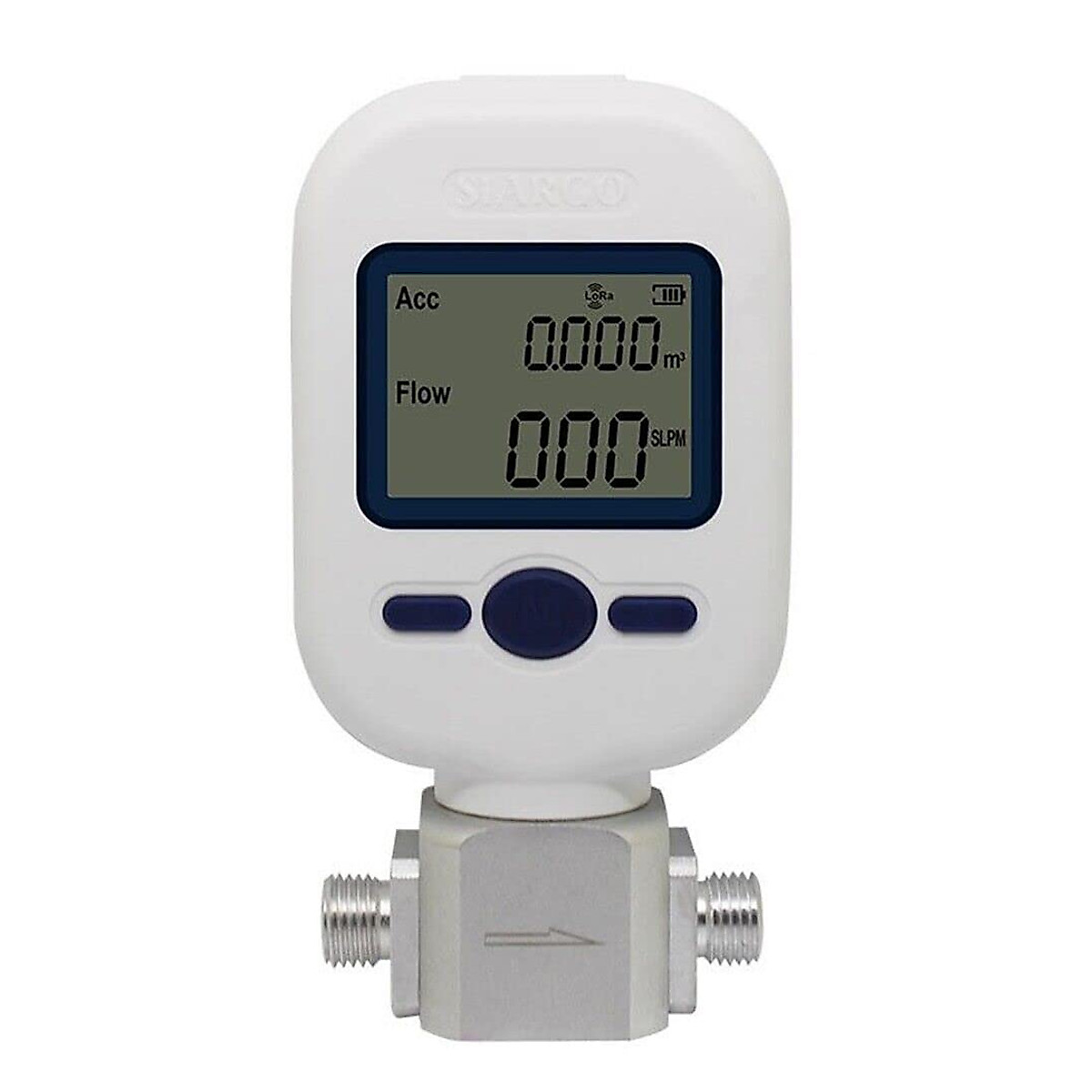 Digital Gas Mass Flow Meter Air Argon Nitrogen Oxygen Flow Rate Meter Range 0-100L/Min MF5708