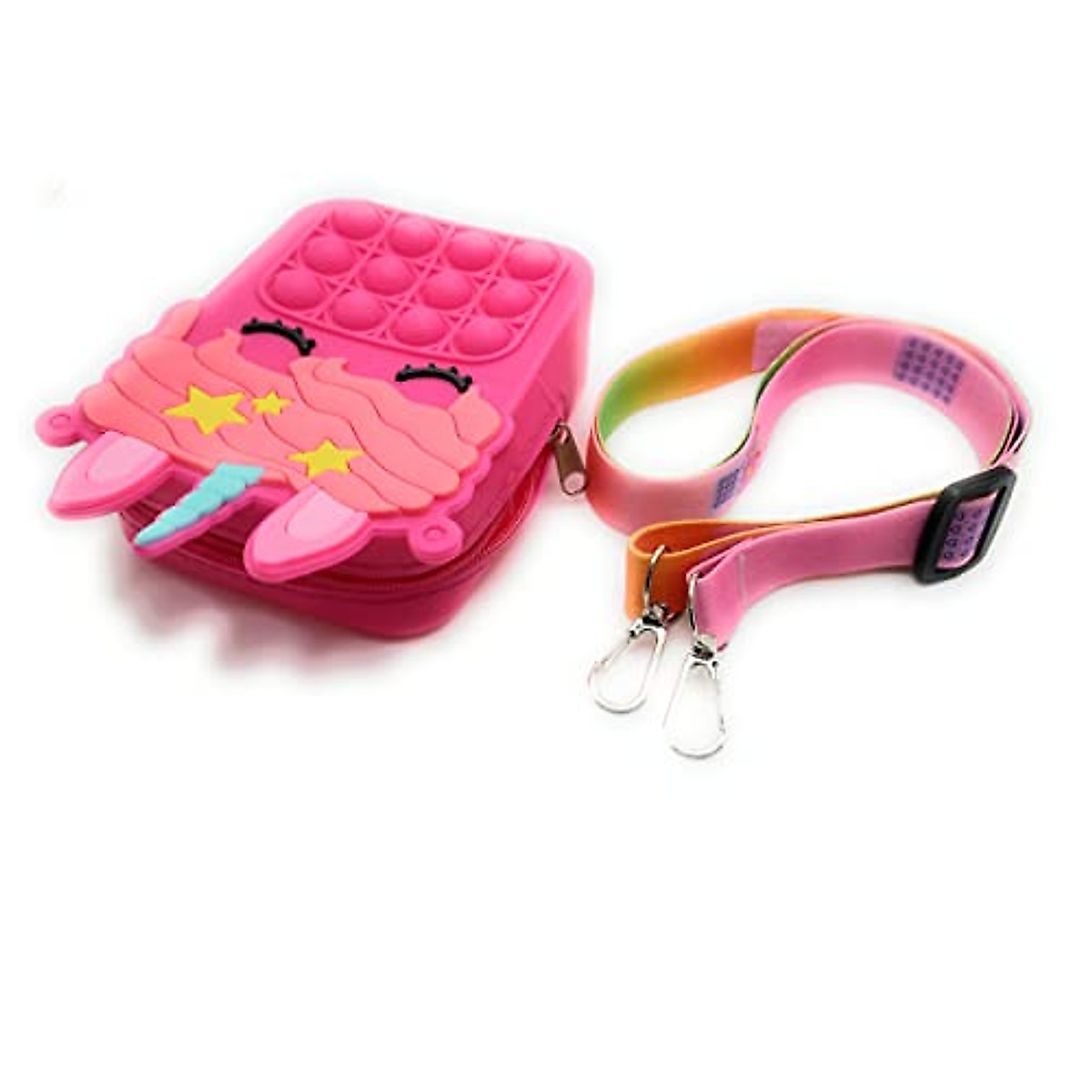 3 Pack Unicorn pop it Purse (Bright Pink)