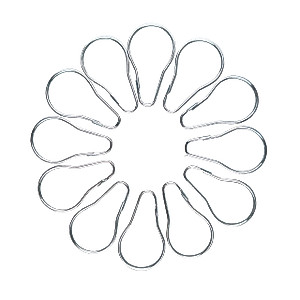 Kowibcl Metal Shower Curtain Hooks Shower Curtain Hooks Rust Proof Metal Shower Curtain Rings Stainless Steel Hanging Clips and Hooks,Practical Reusable Shower Curtain Hangers，Set of 50,Silver