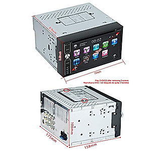 EZoneTronics Backup Camera Included + Double Din Car Stereo DVD/CD/AM/FM Player Radio Bluetooth Capacitive Touch Screen Support USB SD 1080P Multi Language Remote Control