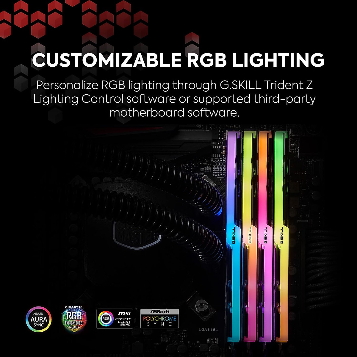 G.SKILL Trident Z RGB Series (Intel XMP) DDR4 RAM 32GB (2x16GB) 3000MT/s CL16-18-18-38 1.35V Desktop Computer Memory UDIMM (F4-3000C16D-32GTZR)