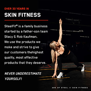 SteelFit Abs of Steel | Maximum Definition Skin Firming Lotion | 30-45 Days of Supply | Skin Tightening Cream for Sculpting Abs | L-Carnitine Supplement | Pre & Post Workout for Men & Women