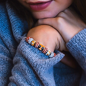 University of Tennessee Charm for Charm Bracelets - Tennessee Orange Power T Bead - Hypoallergenic Stainless Steel Charms - Tennessee Vols Gifts for Her