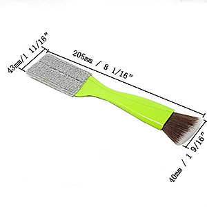 yueton Double Ended Portable Cleaning Brush Mini Hand Held Magic Brush Duster for House, Car, Office (Light Green)
