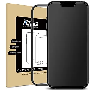 Mothca Matte Glass Screen Protector for iPhone 14 Plus/iPhone 13 Pro Max 6.7-inch Anti-Glare & Anti-Fingerprint Tempered Glass Clear Film Case Friendly Easy Install Bubble Free Smooth as Silk