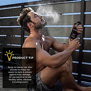 BLACKWOOD FOR MEN Hair Hydrator - Leave In Conditioner & Texturizing Spray - After Shower Deep Treatment for Shine & Repair - Natural Vegan Formula -Sulfate Free, Paraben Free, & Cruelty Free (9.2 Oz)