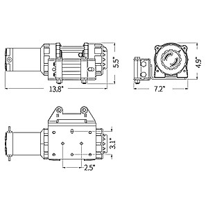 CXRCY 12V 4000 lbs Electric Winch Kits with 3/16"(4.7mm) Diameter x 32.8'(10m) Length Steel Rope ATV/UTV Winch for Towing Off Road Trailer with Wireless Remote Control and Mounting Bracket