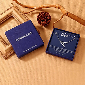 Turandoss S925 Sterling Silver Sideways Initial Necklace for Women, Hypoallergenic Adjustable Chain Necklace with Personalized Minimalist Pendant (J)