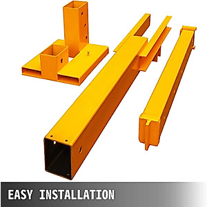 VEVOR Forklift Jib Boom Crane, Forklift Mobile Crane 6000lbs/3T Capacity, Forklift Lifting Hoist with 2 Hooks, Forklift Boom Attachment Towing Handling Equipment