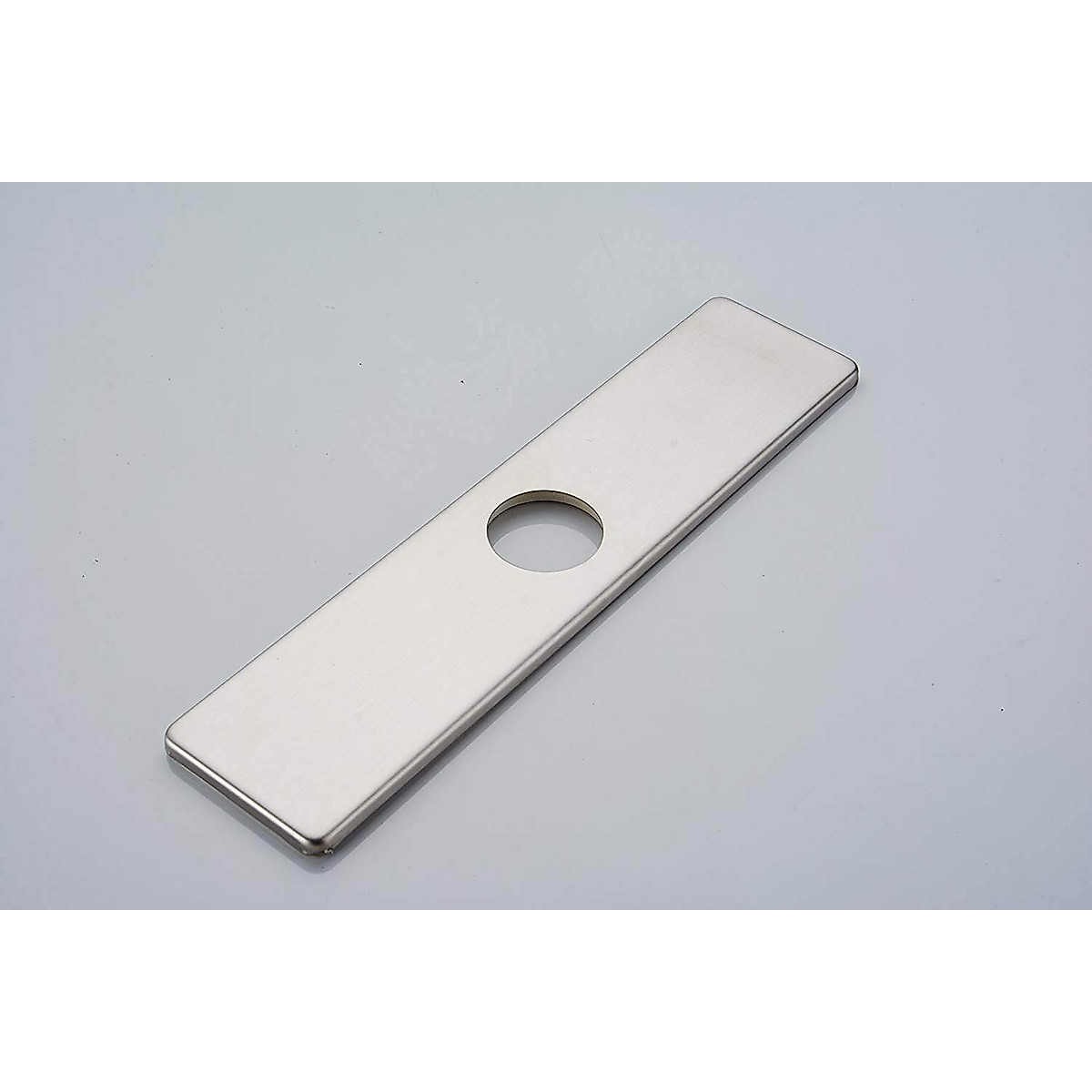 BATHLAVISH 10 Inch Kitchen&Bathroom Sink Faucet Baseplate Hole Cover Deck Plate Escutcheon Brushed Nickel Square 304 Stainless Steel