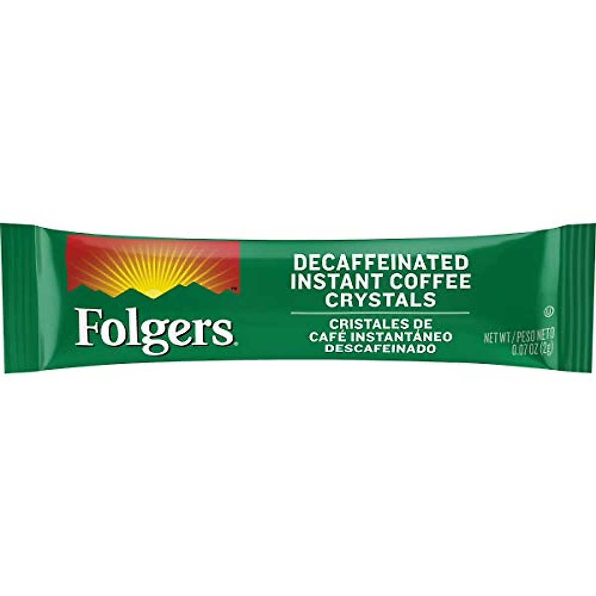 Folgers Classic Decaf Decaffeinated Instant Coffee Crystals, 6 Single Serve Packets (Pack of 12)