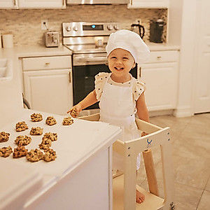 XIHAToy Standing Tower for Kids Kitchen Tower for Toddlers Child Stool Helper Folded Step-Up Toddler Helper (Natural)