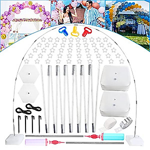 Balloon Arch Kit Adjustable Balloon Stand for Outdoor Decoration Garden Birthday Wedding Holiday Party Graduation Supplies (9Ft Wide 9Ft Height)