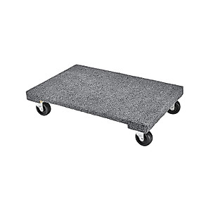 Zeluga 24-370 24in. x 16in. 1000 lb. Capacity Hardwood Solid Deck Dolly with Carpet