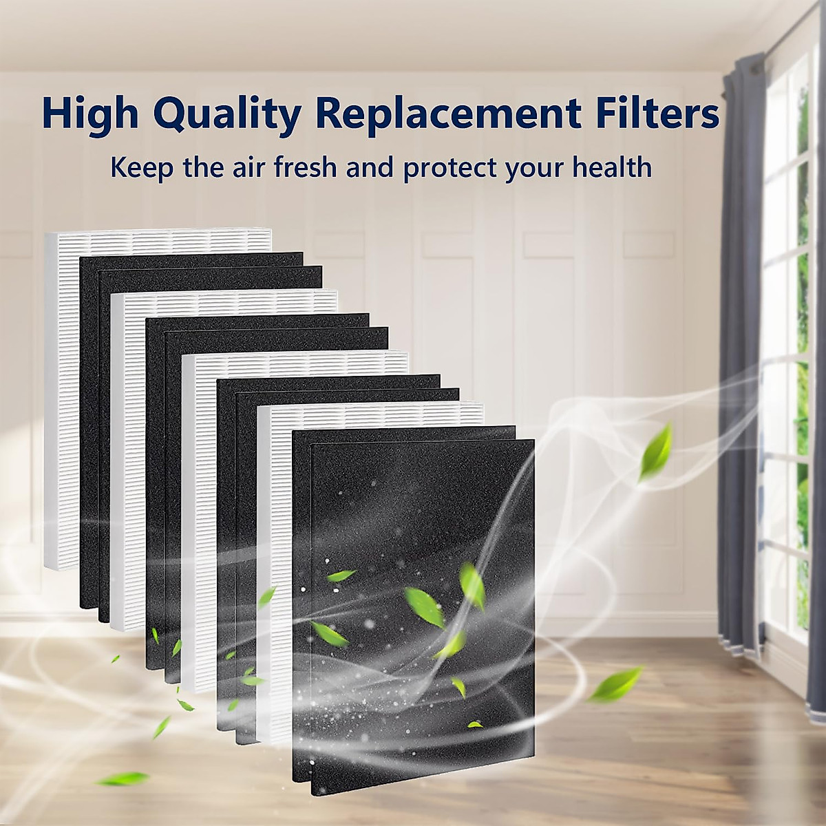 C545 Replacement Filter S for Winix S C545, B151, P150, 9300, 1712-0096-00, 4 True HEPA Filter + 8 Activated Carbon Filters