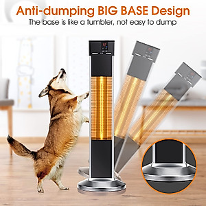 Space Heater for Indoor Use Large Room - Air Choice 1500W Room Heater with 3S Quick Heating/Safe Infrared Heater with 3 Modes/Super Quiet Portable Heater Garage, Electric Outdoor Heaters for Patio