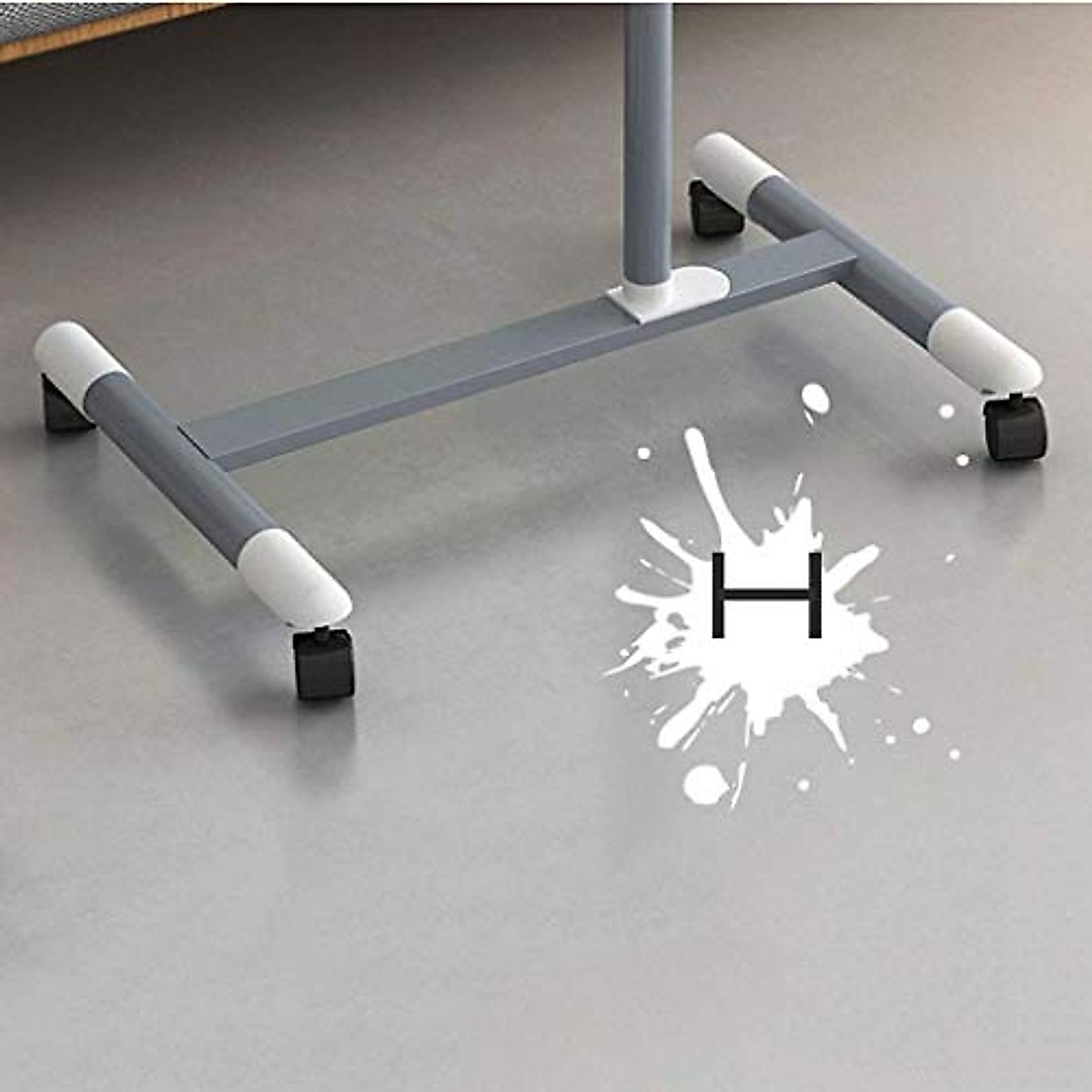 SCKTFS Computer Student Laptop Desk Height Adjustable Wooden Laptop Table Computer Standing Desk with Tablet Slot Mobile Workstation with Wheels