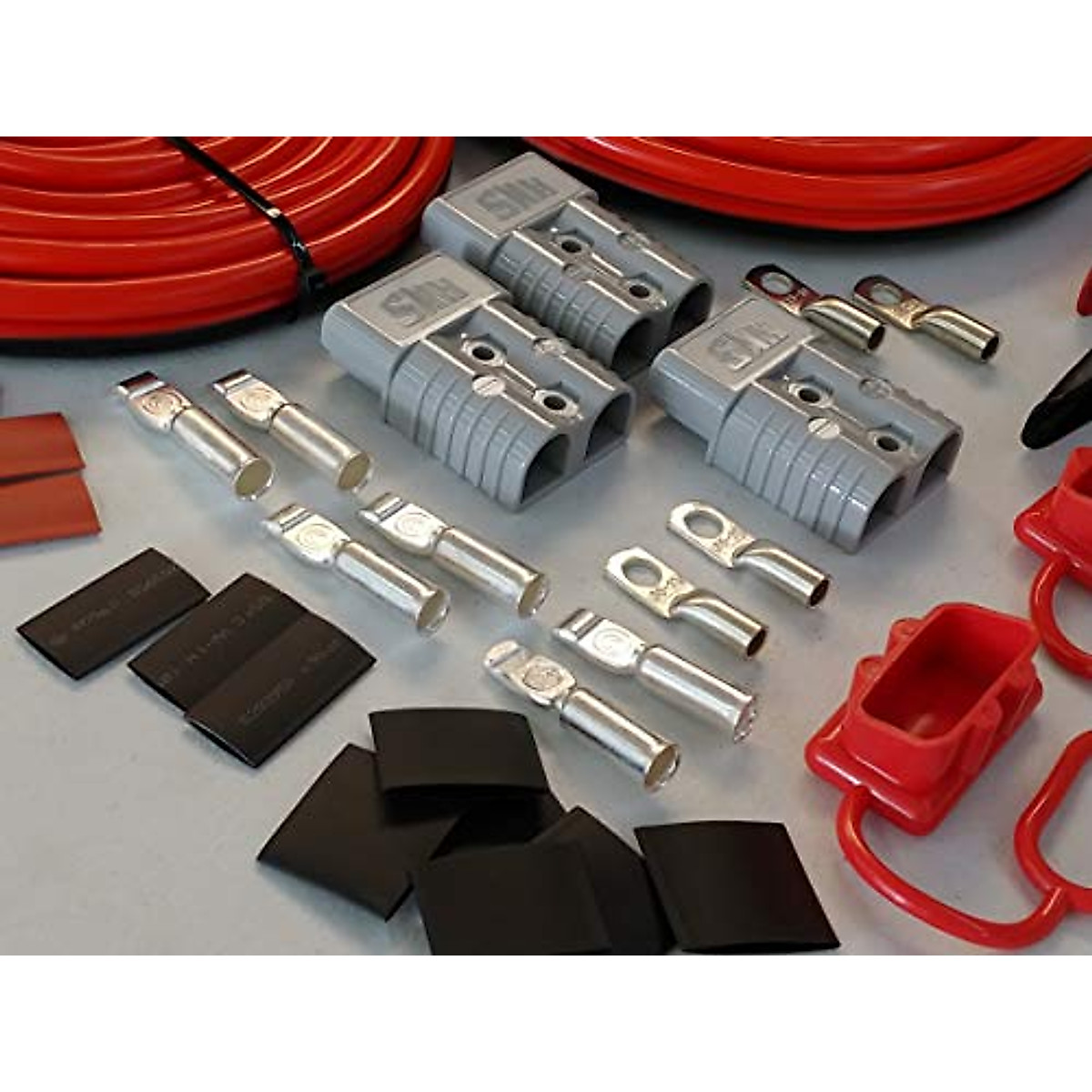 PolePalUSA 32ft DIY Winch Jump Booster Permanent (or Non perm) Quick Connect Trailer 1ga - Gray