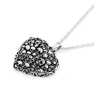 Controse Silver-Toned Stainless Steel Captivated Souls Heart Necklace