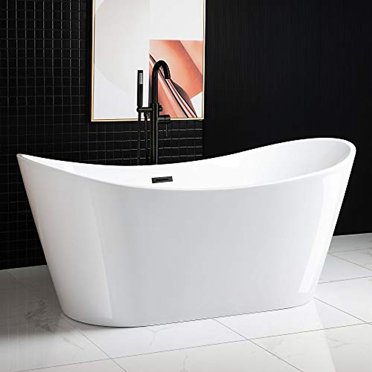 WOODBRIDGE B0010-MB-Drain &O Bathtub, White