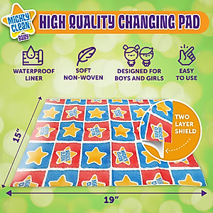 Disposable Changing Pad Liners - Waterproof, Soft, Absorbent Multi Use Pads by Mighty Clean Baby in Portable 2 Packs for Your Diaper Bag (50)