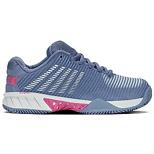 K-Swiss Women's Hypercourt Express 2 HB Tennis Shoe, Infinity/Blue Blush/Carmine Rose, 10 M