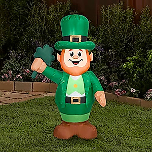 Gemmy Airblown Inflatable Leprechaun, 3.5 ft Tall