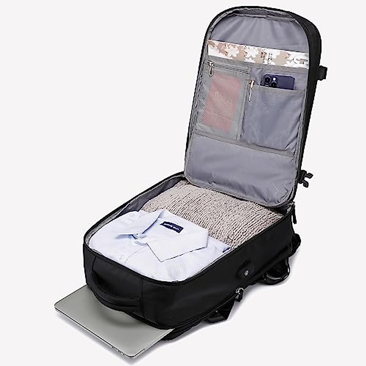 Lyweem Travel Laptop Backpack for Women 17.3 Inch Large College Carry On Casual Backpack Flight Approved Cute Aesthetics Daypack for Teen Girl with USB charging Port, Wet Pocket and Shoes Compartment