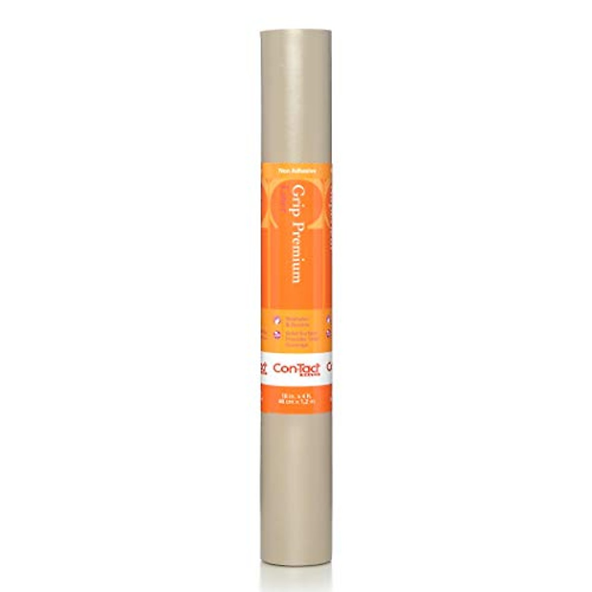 Con-Tact Brand Thick and Non-Adhesive Drawer Liner Multi-Purpose and Easy to Use, 18" x 4' (Pack of 1 Roll), Taupe