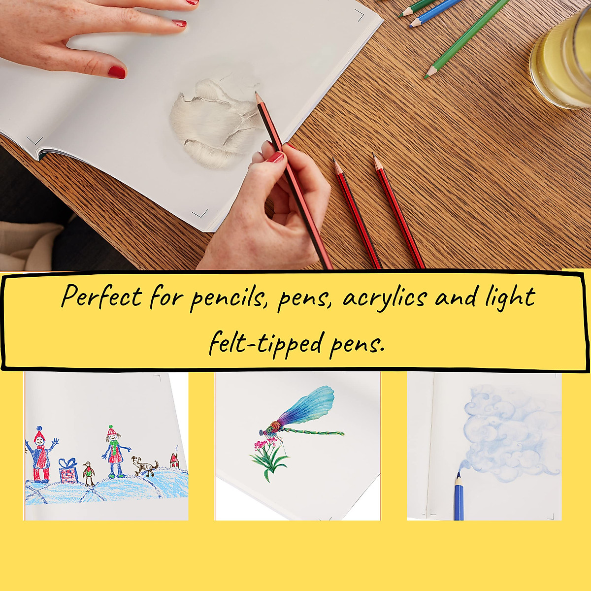 Mr. Pen- Sketch Book, 8.5" x 11", 36 Pages, Drawing Book, Drawing Pad, Sketch Book for Drawings, Drawing Notebook, Sketchpad, Sketchbook for Drawing, Sketch Notebook, Art Books for Drawing