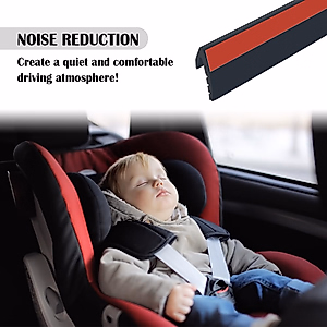 13Ft Car Door Rubber Seal Strip,Silent & Dustproof Rubber Car Window Seal Strip,Universal V-Shaped Self Adhesive Automotive Window Seals Trim with Installation Tool