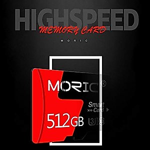 512GB High Speed Micro SD Card with Adapter Memory Card for Phone,Game Console,Dash Cam,Camcorder,Surveillance,Drones