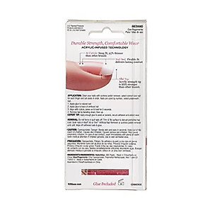 KISS Salon Acrylic French Nail Manicure Set, Medium Length, Squoval, “ Rumour Mill”, Nail Kit Includes Pink Gel Nail Glue (Net Wt. 2 g / 0.07oz.), Mini File, Manicure Stick, and 28 Fake Nails