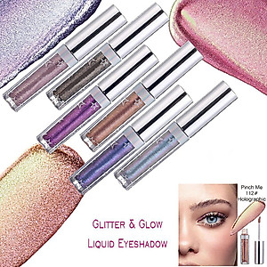 Coalitione Liquid Eyeshadow 12 Colors Long Lasting Waterproof Shining Shimmer Glitter Eyeline liquid Matte Eyeshadow ,Elves Makeup Girls Eyeshadow for Party Festival Makeup Beauty