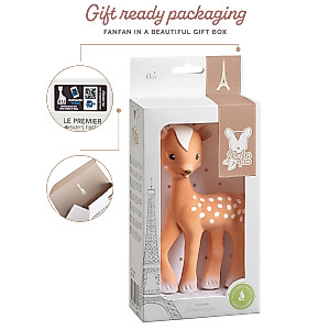 Sophie la girafe | Fanfan The Fawn | Teether Friend to Sophie la girafe | Natural Rubber | Designed for Teething Babies | Awaken All 5 Senses | Easy to Clean