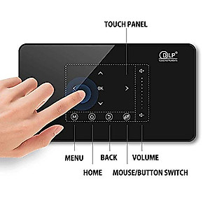 DROOS Mini Video Projector,Mini Projector Portable 5000 S Touch Screen Android 6.0 Supports Decoding 3D for Home Theater Entertain(projectors)