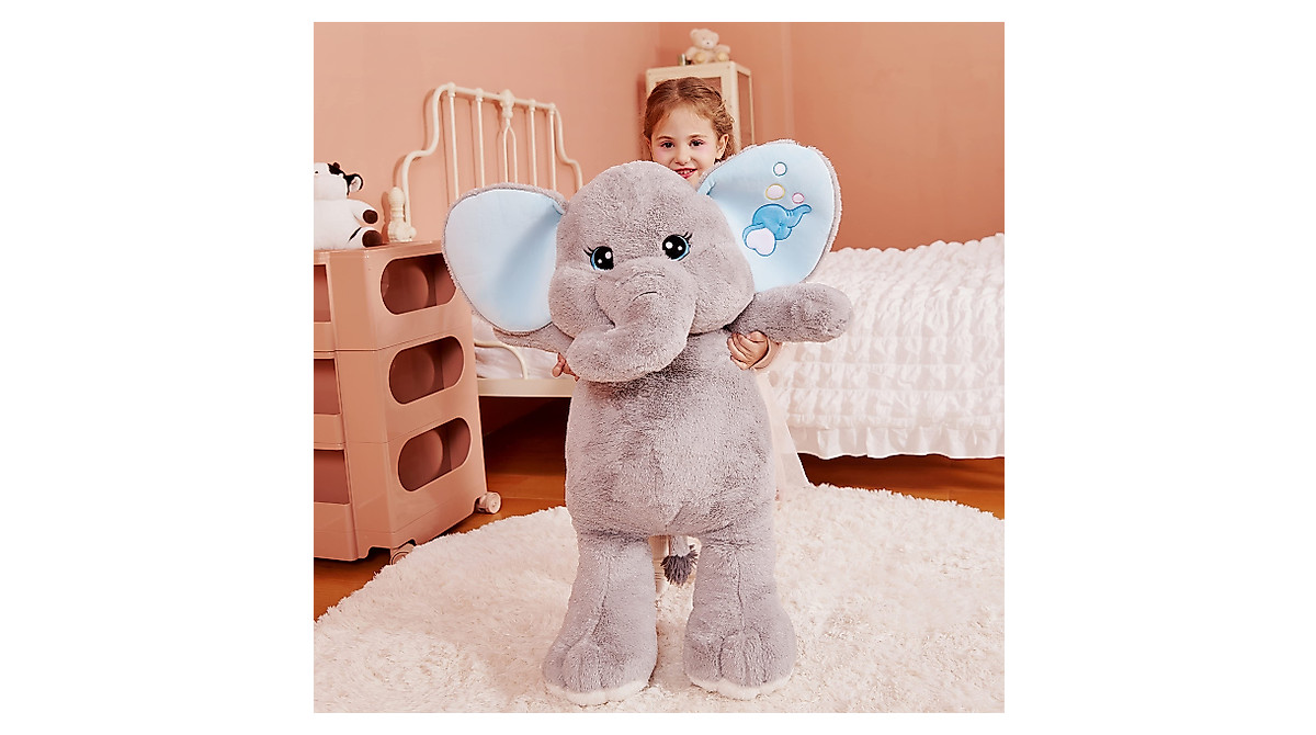 IKASA Giant Elephant Plush Toy - 30" Soft & Cuddly