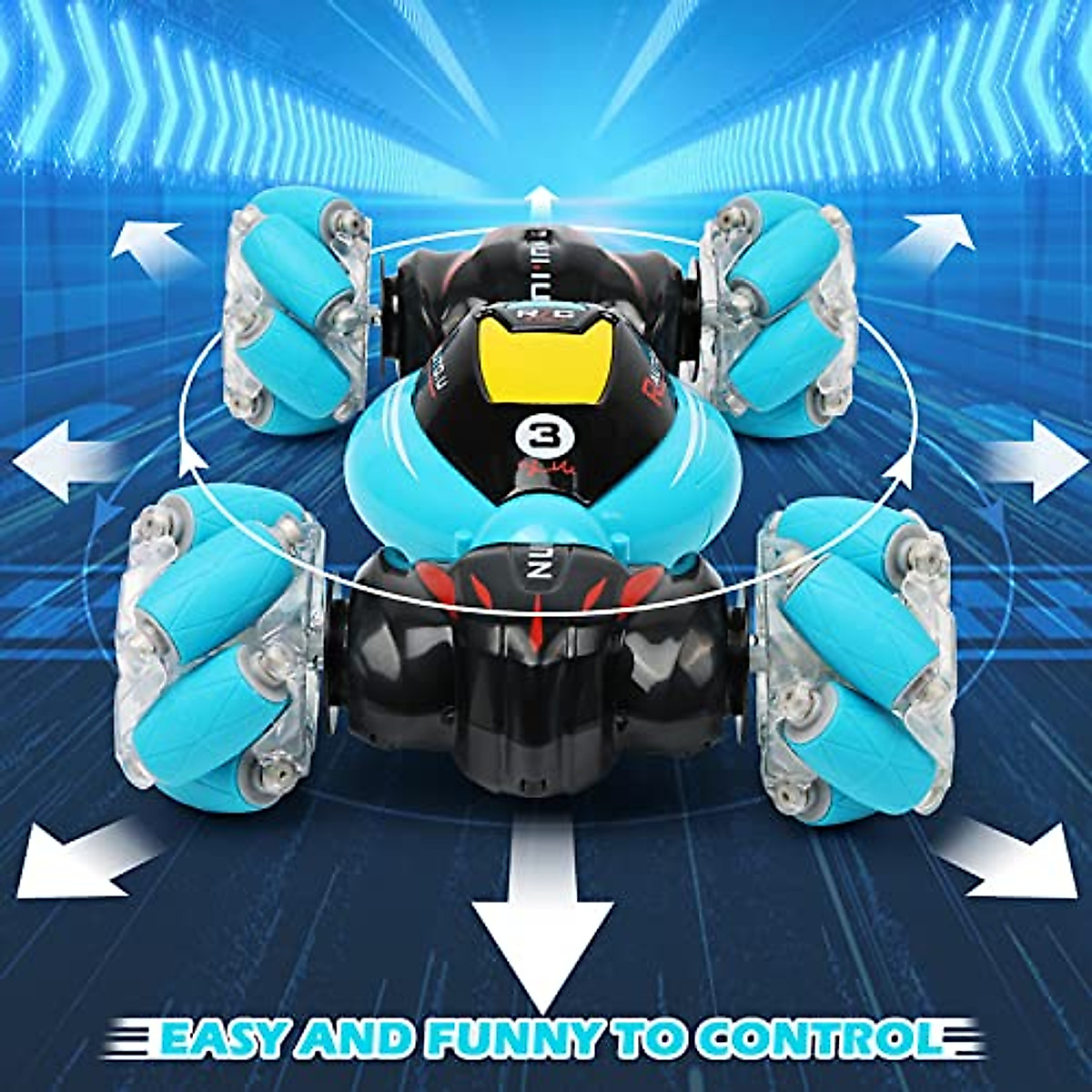 DDAI RC Cars Gesture Sensing Stunt Car - Best Gifts for Boys 6-12 Year Old 360° Rotating 4WD Remote Control Car Transform 2.4Ghz Hand Controlled RC Car Birthday Presents for Kids Age 7 8 9 10 11 yr