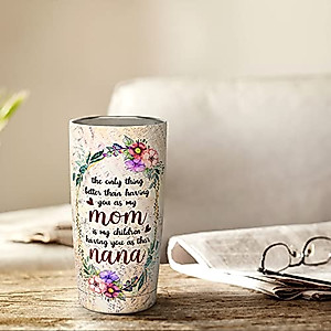 Futtumy Gifts for Grandma - Grandma Christmas Mothers Day Gifts from Grandchildren - Best Nana Ever Travel Tumbler - Best Grandma Mom Nana Gigi Gifts for Birthday - Grandma Bear Insulated Tumbler 20Oz
