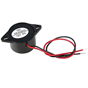 UHPPOTE 75dB Mechanical Buzzer Sounder with Leads 12VDC Continuous Beep for Access Control and Buzz-in Systems (Pack of 5)