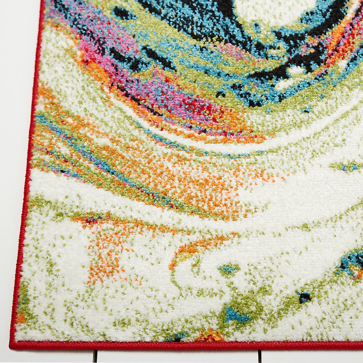 Home Dynamix Splash Avant Area Rug 3'3"x4'3, Abstract White/Pink/Yellow/Blue