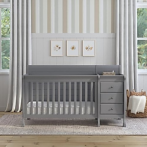DaVinci Kalani 4-in-1 Convertibe Crib and Changer Combo in Gray