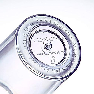 Cupture Classic 12 Insulated Double Wall Tumbler Cup with Lid, Reusable Straw & Hello Name Tags - 16 oz, Bulk Pack (Clear)